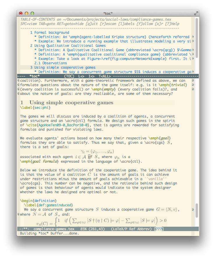 Emacs as the Ultimate LaTeX Editor · Sound & Complete